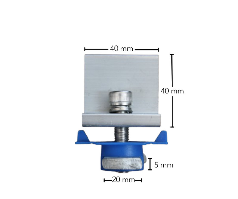 Solar panel Aluminium END-clamp bracket for P2000-galvanised or Alumin ...